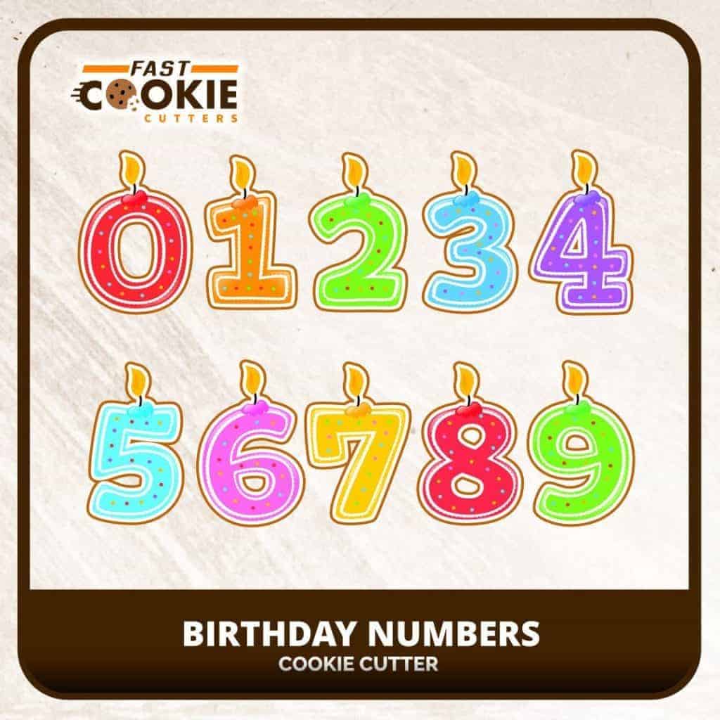 Birthday Numbers Cookie Cutter - Fast Cookie Cutters