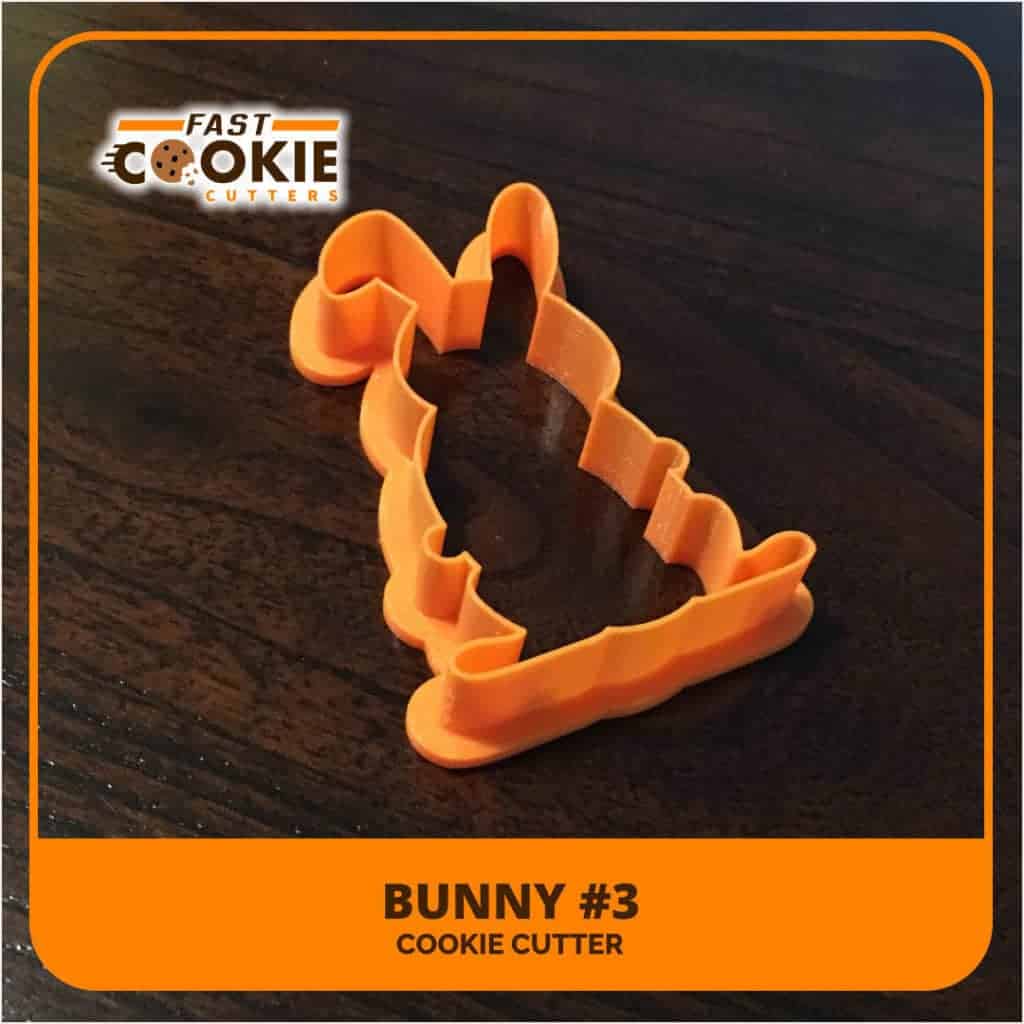 Bunny 3 Cookie Cutter - Fast Cookie Cutters