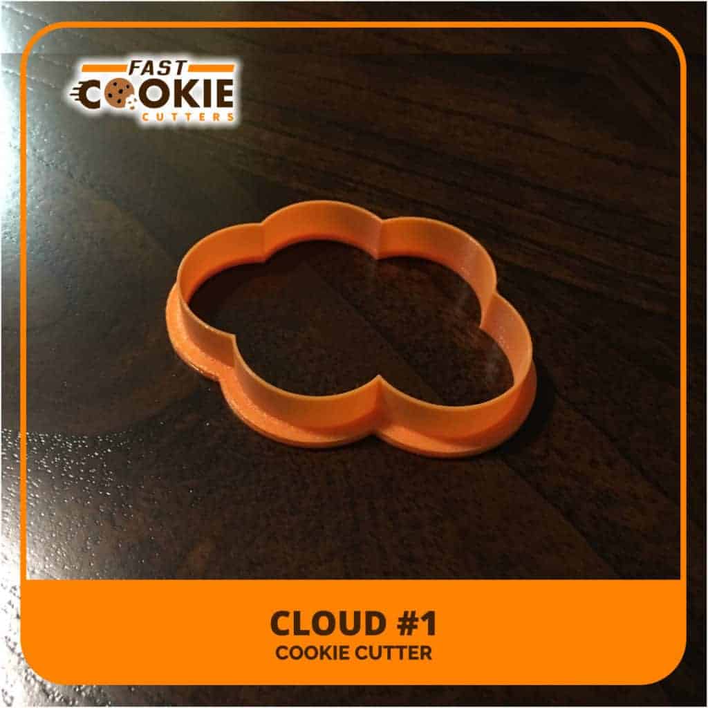 Cloud 1 Cookie Cutter - Fast Cookie Cutters