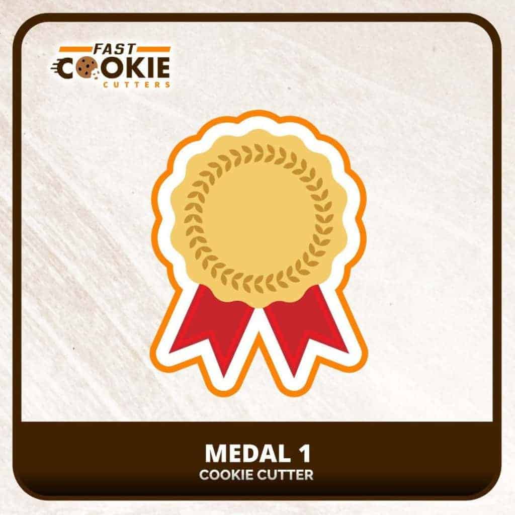Medal 1 Cookie Cutter - Fast Cookie Cutters