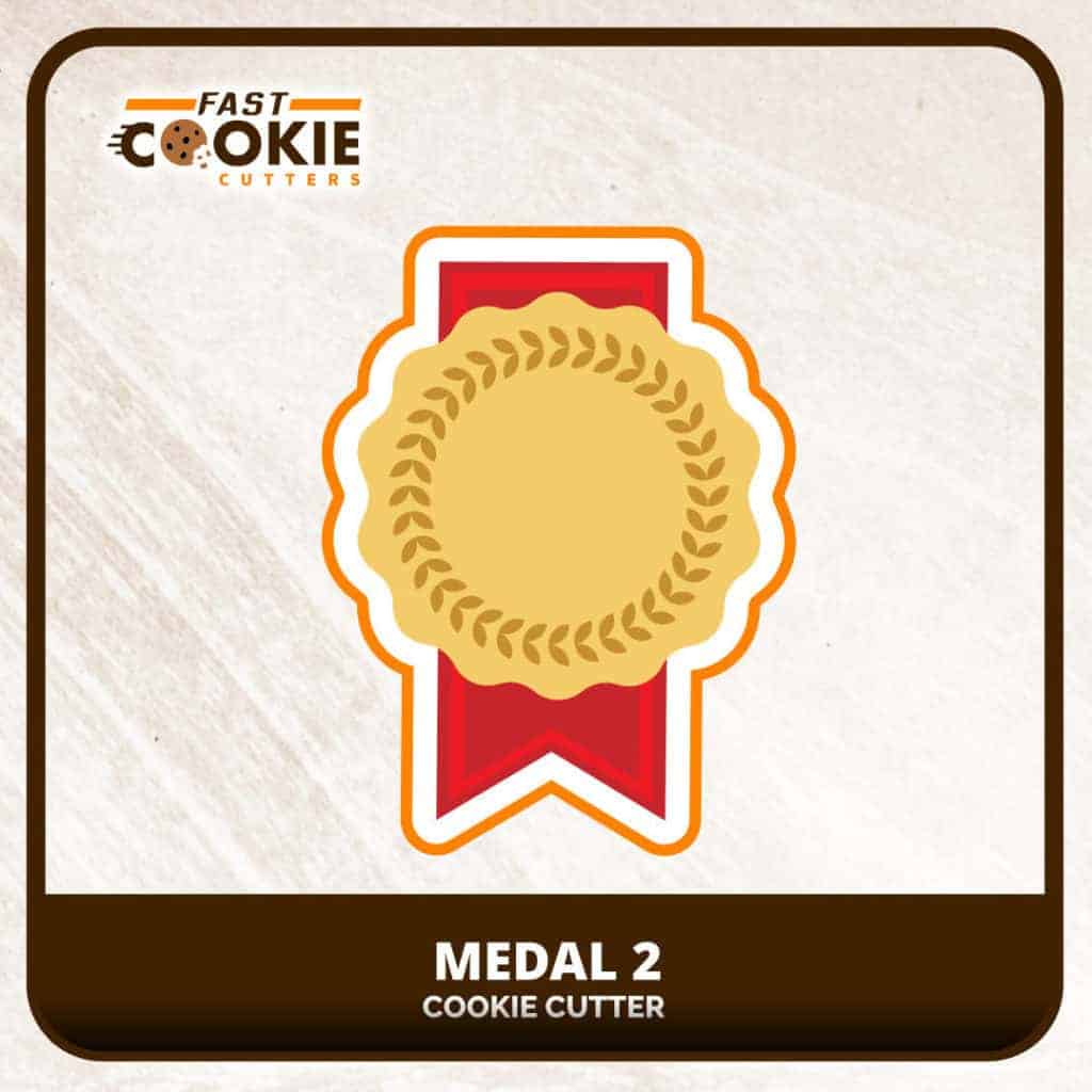 Medal 2 Cookie Cutter - Fast Cookie Cutters