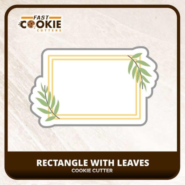 Rectangle with Leaves - Fast Cookie Cutters