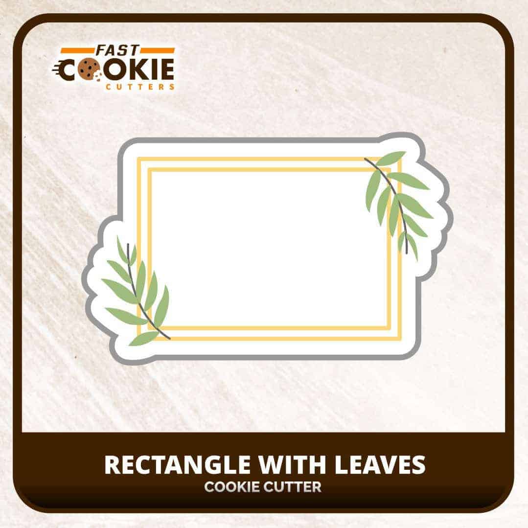 Rectangle with Leaves - Fast Cookie Cutters