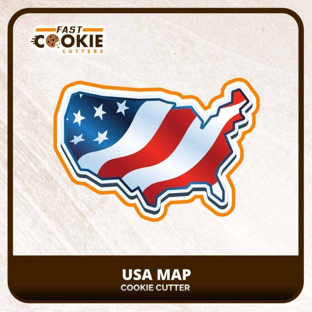 USA Map Cookie Cutter - Fast Cookie Cutters