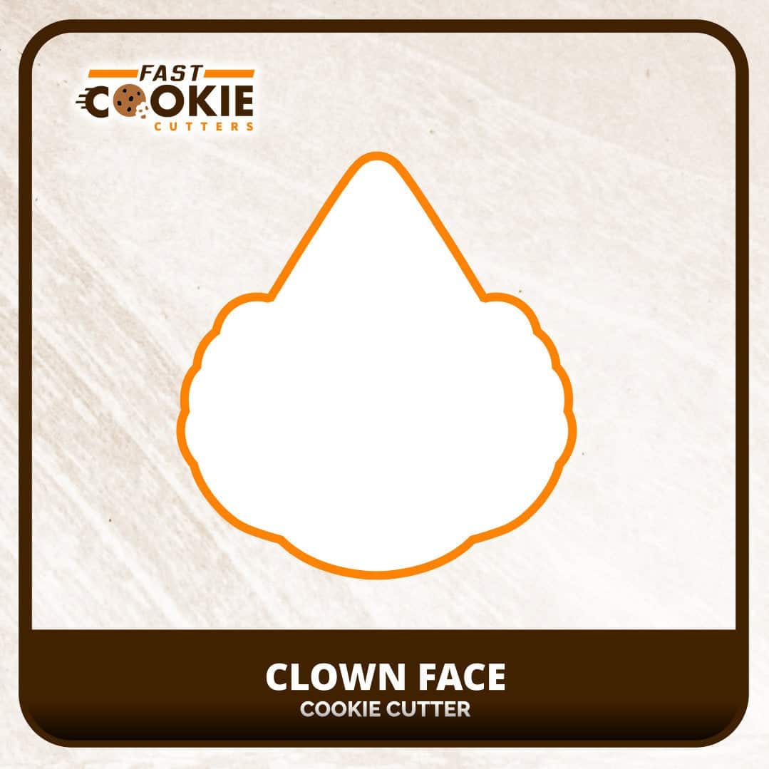 Clown Face Cookie Cutter - Fast Cookie Cutters