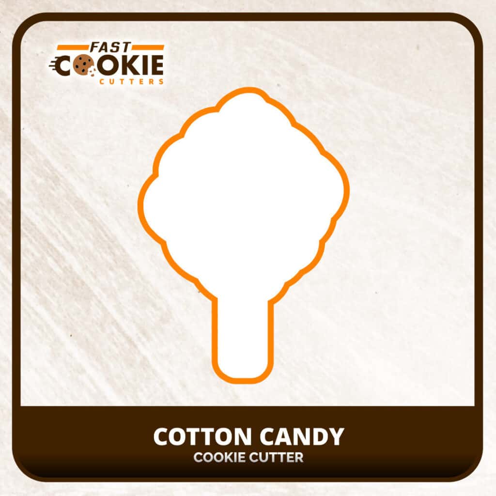 Cotton Candy Cookie Cutter - Fast Cookie Cutters