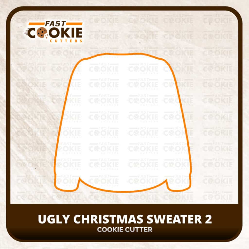 Ugly Christmas Sweater Cookie Cutter 2 - Fast Cookie Cutters