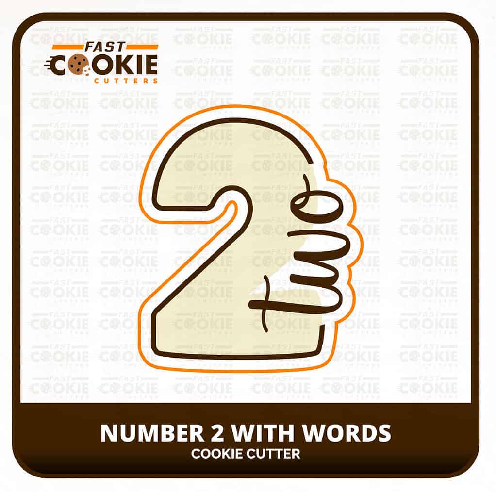 Numbers with Words Cookie Cutter - Fast Cookie Cutters